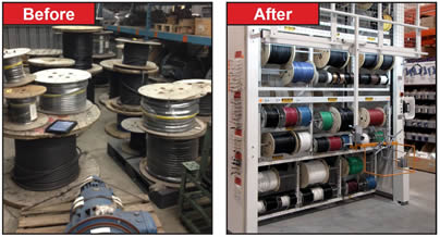 Motorized Wire Cable Reel Carousel | 800-326-4403 | NationWide Shelving